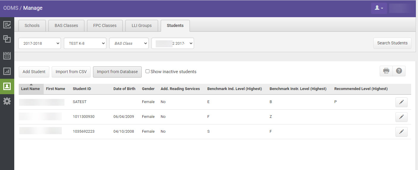 Importing Students from a Database in Heinemann Fountas & Pinnell ...