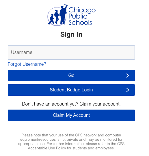 CPS Rapid ID Log-in Instructions