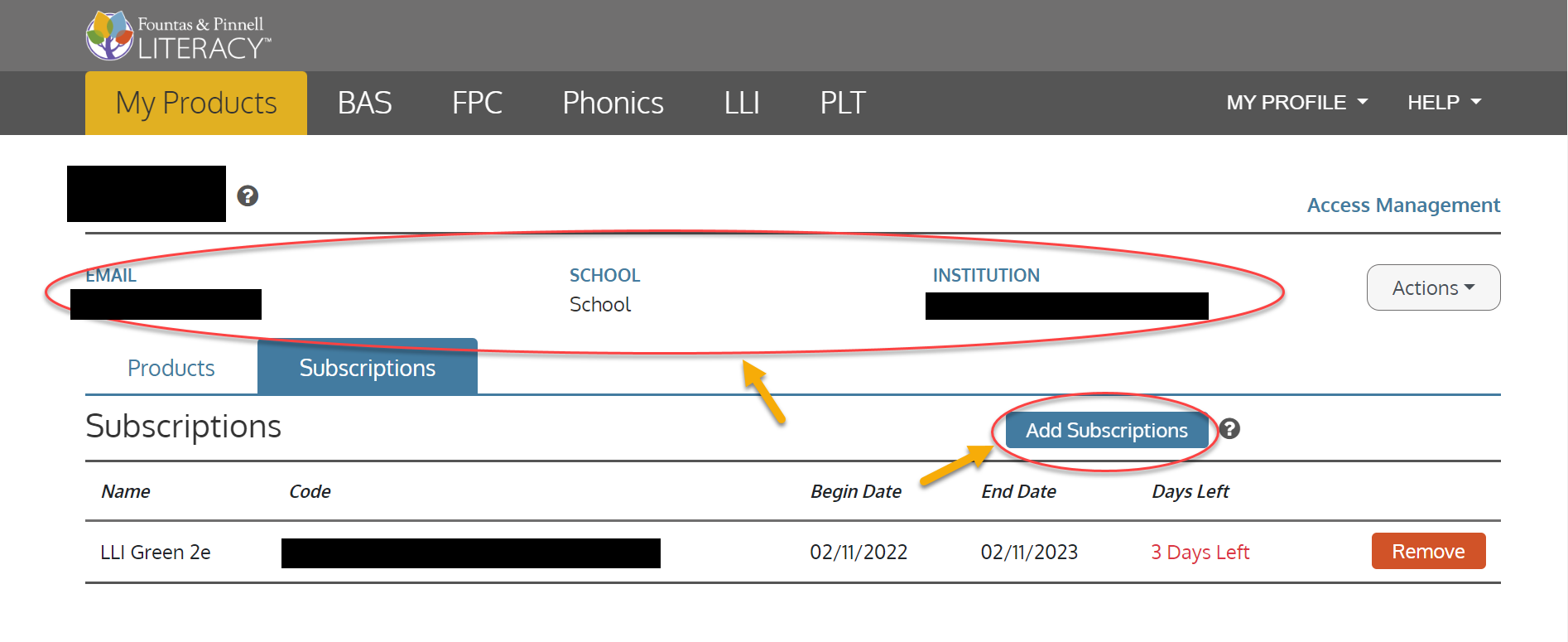 Adding Subscriptions to a Teacher's Account in Heinemann Fountas ...